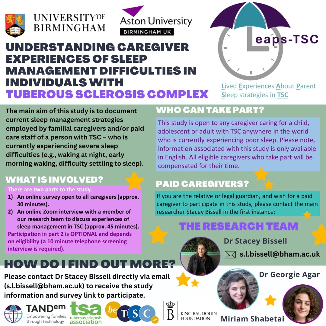 Sleep management study for people living with TSC - Tuberous Sclerosis ...